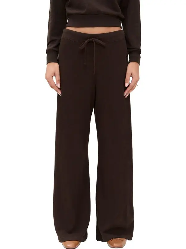 Eterne Drawstring Wide-leg Sweatpants - Espresso
