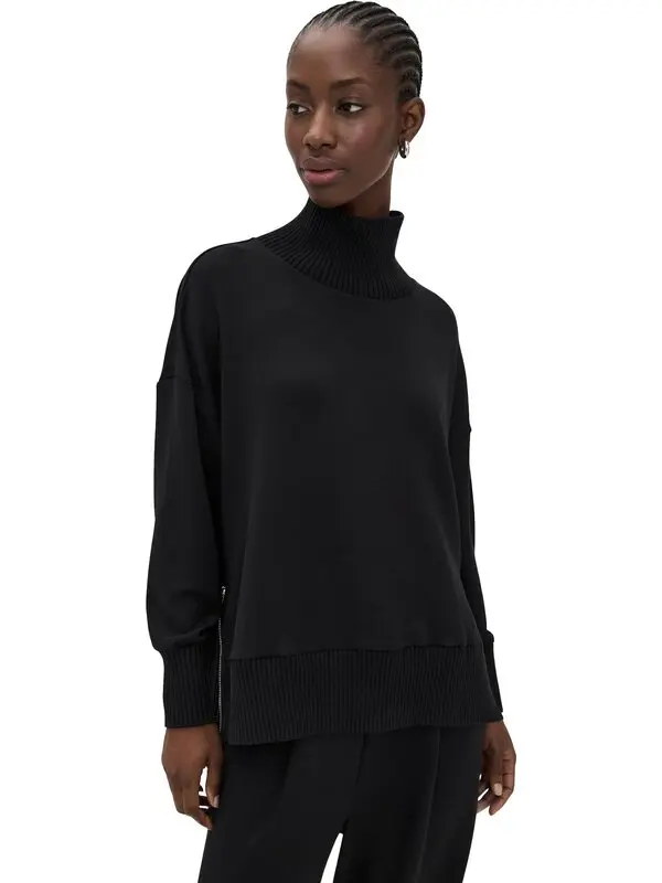 Varley Barker High Neck Sweatshirt - Black