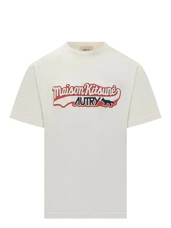 AUTRY X MAISON KITSUNE Autry X Maison Kitsuné T-shirt With Logo - White