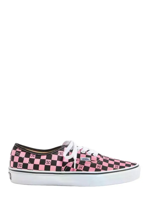 Valentino Garavani X Vans Vlogo Checkerboard-print Low-top Sneakers - Pink