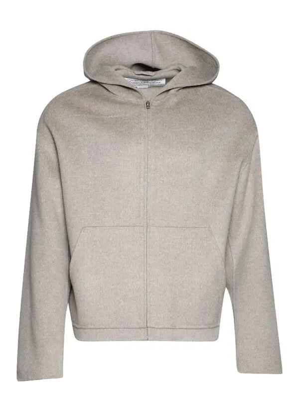 Acne Studios Hooded Wool And Cashmere Jacket - Beige