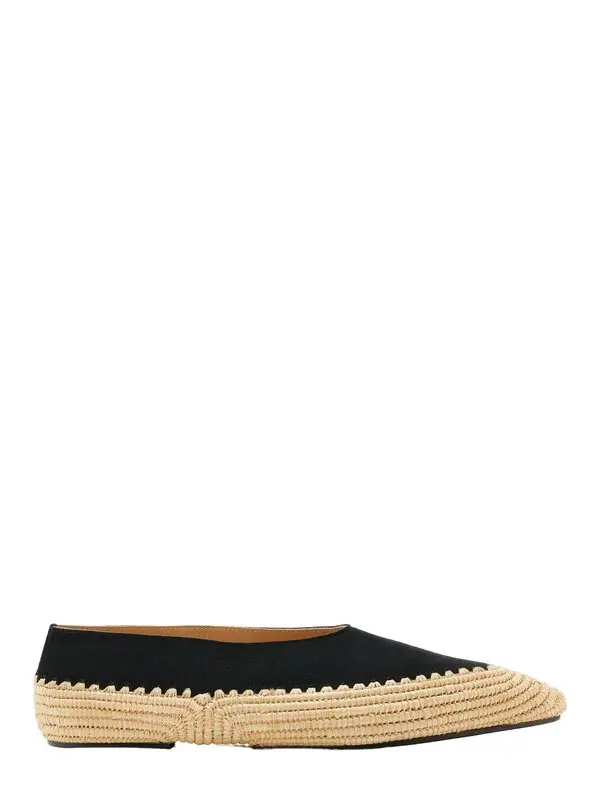 Gabriela Hearst Strength Panelled Ballerina Flats - Black