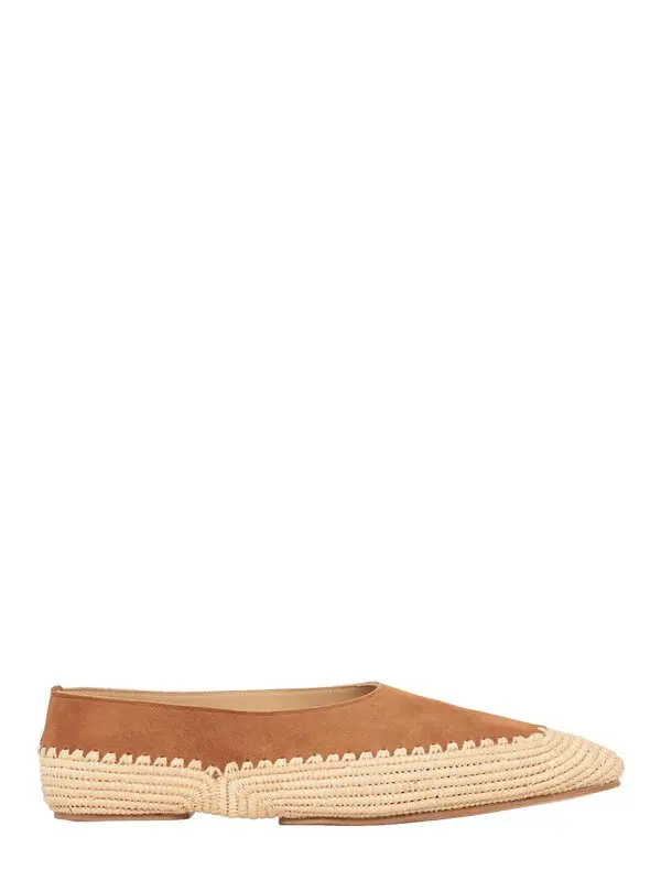 Gabriela Hearst Strength Panelled Ballet Flats - Brown