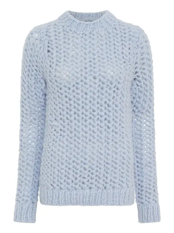 Gabriela Hearst Veralune Chunky Knit Cashmere Sweater - Light Blue