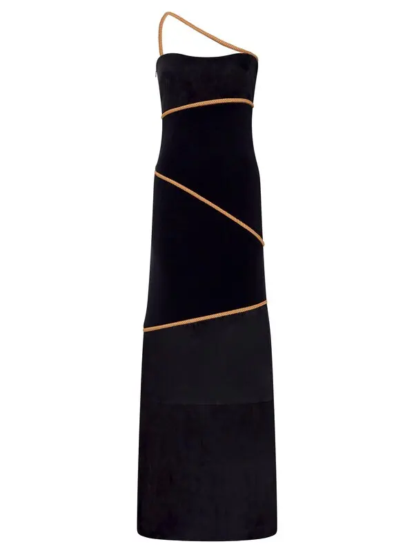 Gabriela Hearst Tibor Suede Maxi Dress - Black