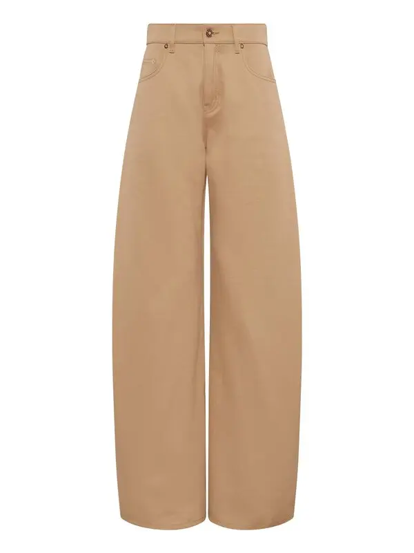 Gabriela Hearst Amoret Rigid High-rise Wide-leg Jeans - Tan