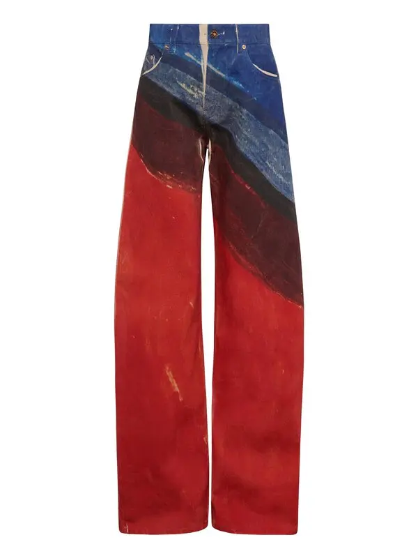Gabriela Hearst Amoret Rigid High-rise Wide-leg Jeans - Red