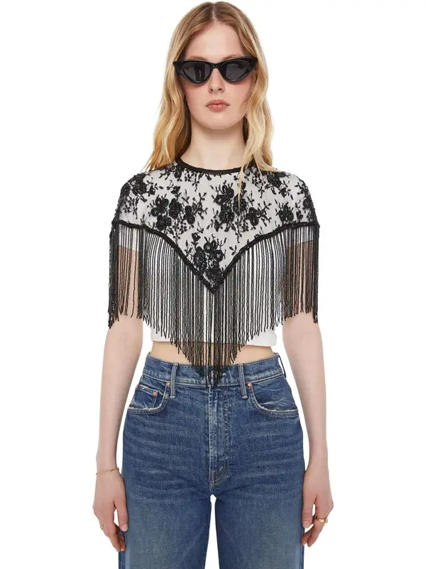Alix Of Bohemia Flou Lace Capelet - Black