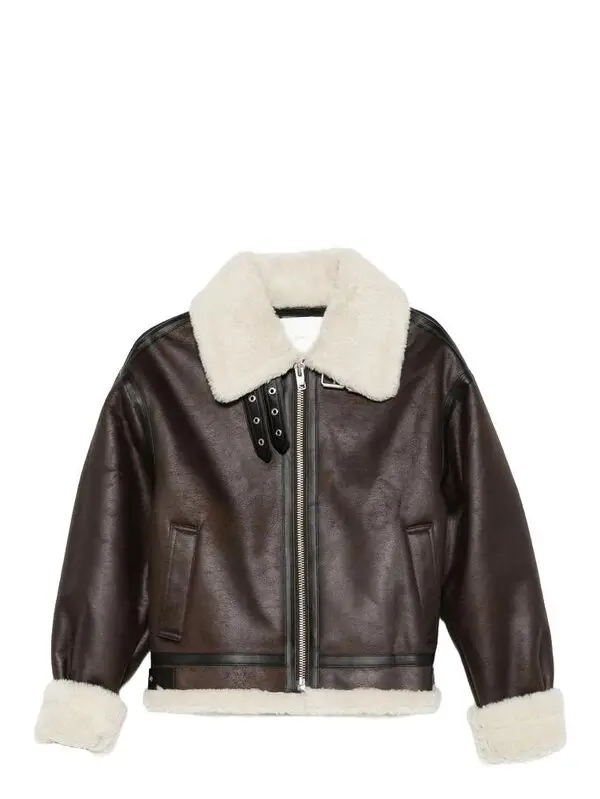 DUNST Panelled Jacket - Brown