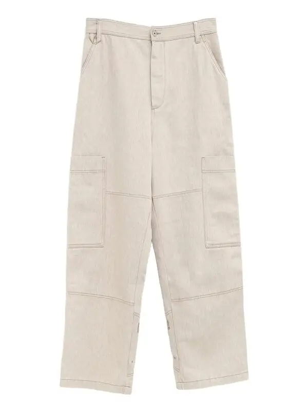 Jacquemus Cotton Trousers - Beige