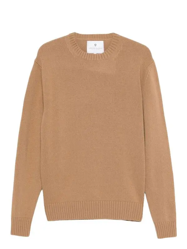 SEVEN GAUGE Camel Crewneck Sweater - Brown