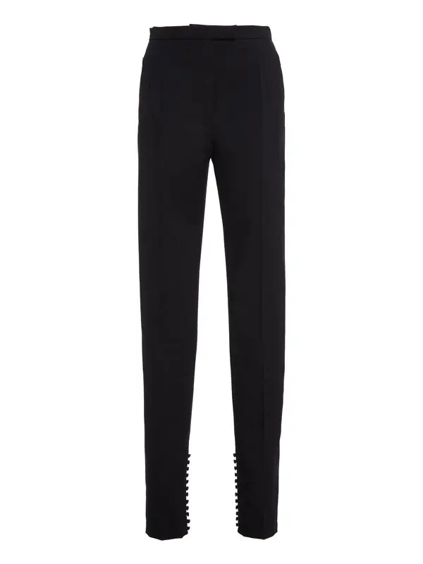 Dries Van Noten Pandoris Button-detailed Skinny Pants - Black