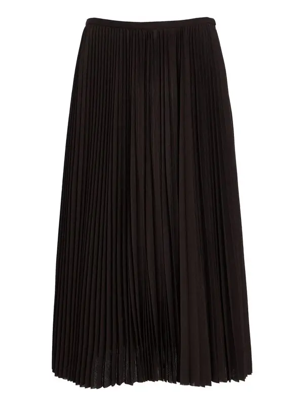 Proenza Schouler Eda Pleated Wool Jersey Midi Skirt - Brown