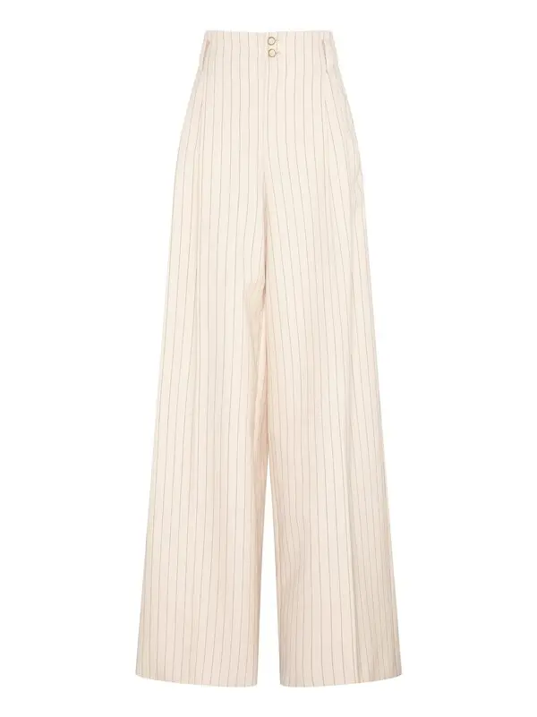 Zimmermann Hypnotic Pin Wool Pant - Stripe