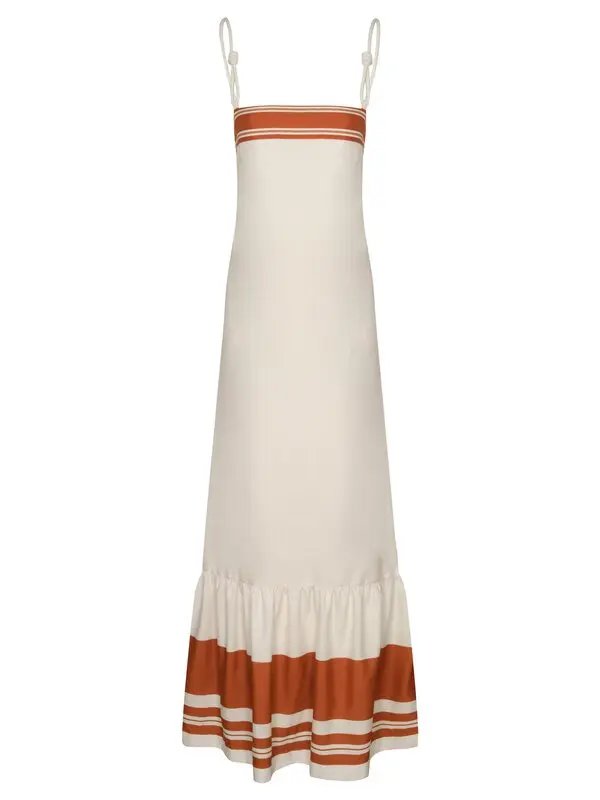 ANDRES OTALORA Mis Raices Poplin Maxi Dress - Stripe