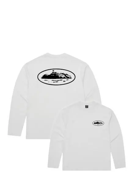 CORTEIZ Og Island Long Sleeve Tee Shirt - White