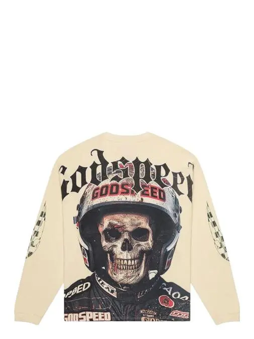 GODSPEED Crash Out Long Sleeve T-shirt - Bone