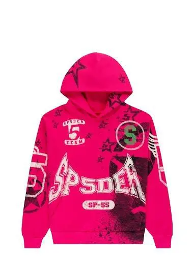 SP5DER Stencil Hoodie - Pink
