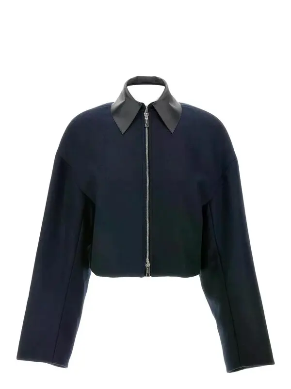 Sportmax Vacuo Contrast-collar Jacket - Blue