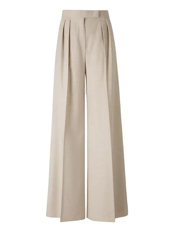 Max Mara Flared Cashmere Pants - Beige