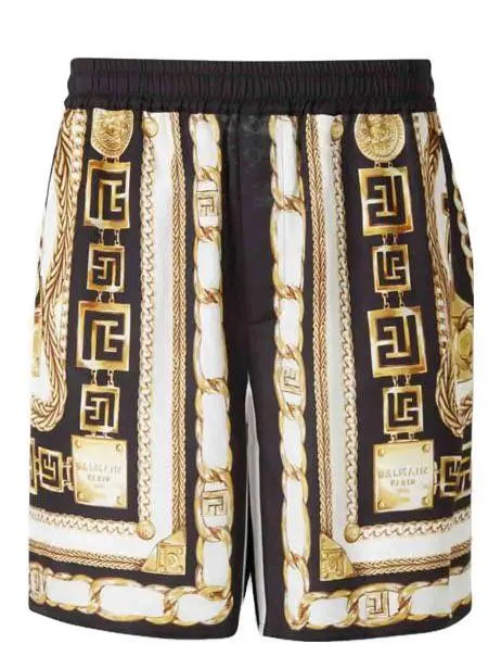 Balmain Printed Bermudas - Gold