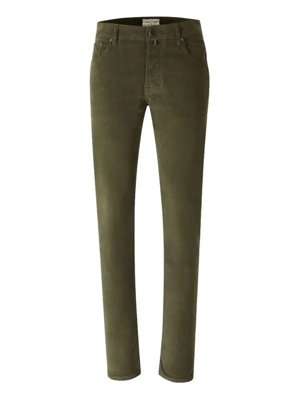 Jacob Cohen Slim Fit Corduroy Pants - Dark Green