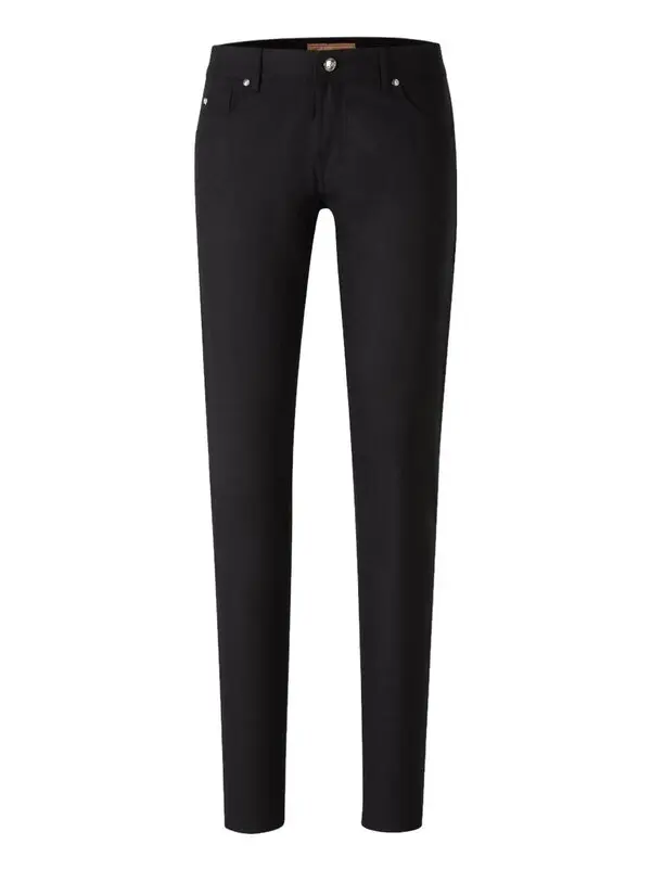 Marco Pescarolo Straight Fit Cashmere Trousers - Black