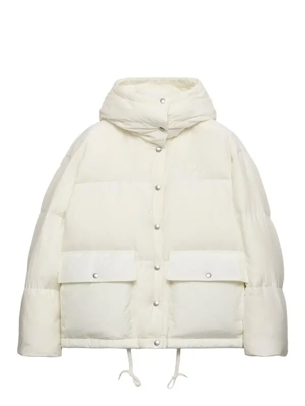 Prada Hooded Down Jacket - White