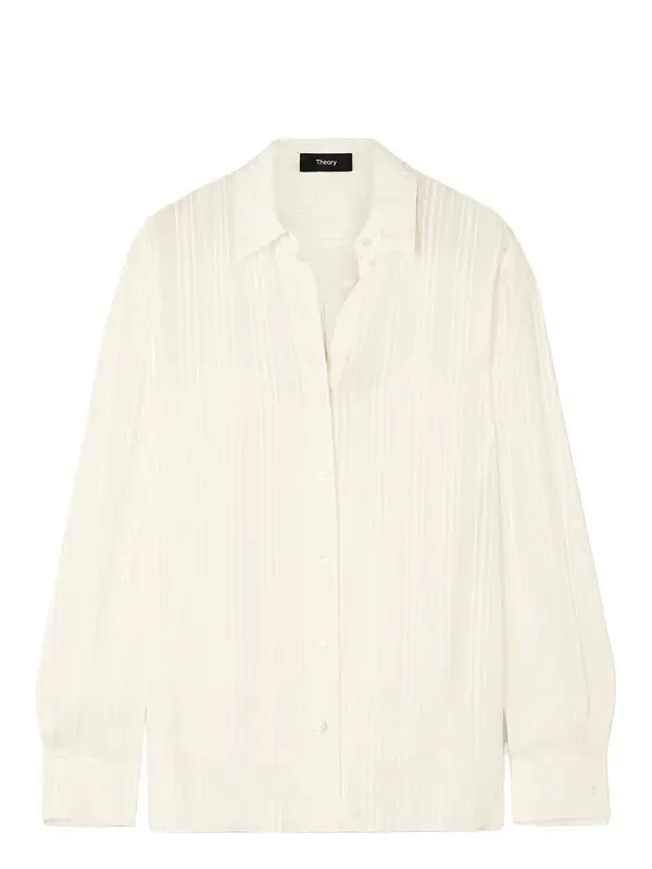 Theory Striped Jacquard Shirt - Neutrals