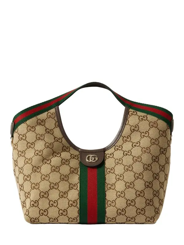 Gucci Giglio Small Canvas-jacquard Tote - Neutrals