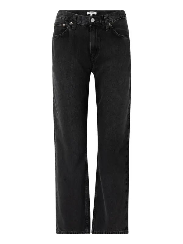 RE/DONE The Ollie Cropped Straight-leg Jeans - Black