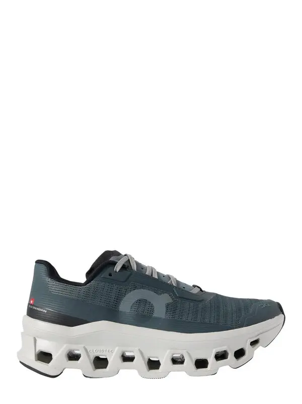 On Rubber-trimmed Mesh Sneakers - Gray