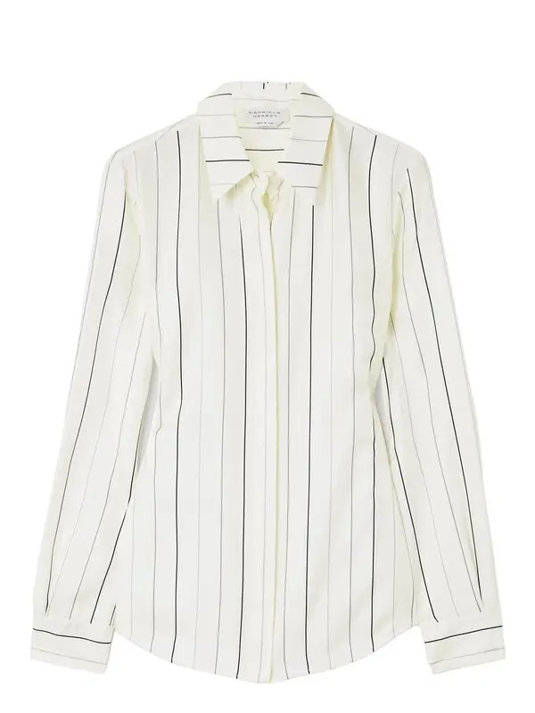 Gabriela Hearst Henri Pinstriped Silk-twill Shirt - Ivory