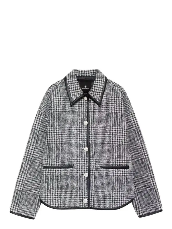 ANINE BING Check-pattern Jacket - Black