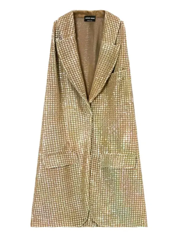 Giorgio Armani Houndstooth Vest - Neutrals
