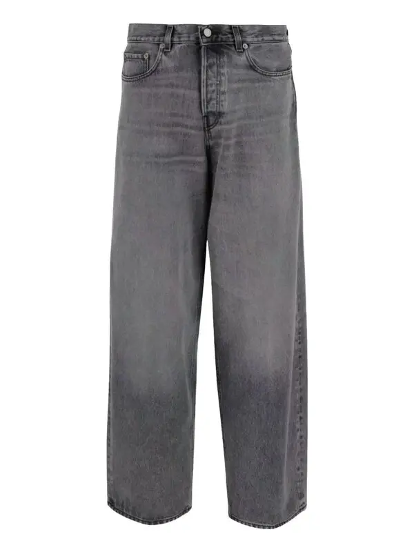 HAIKURE Cotton Wide-leg Jeans - Grey