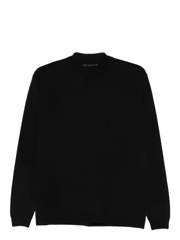 LOW BRAND Wool Crewneck Sweater - Black