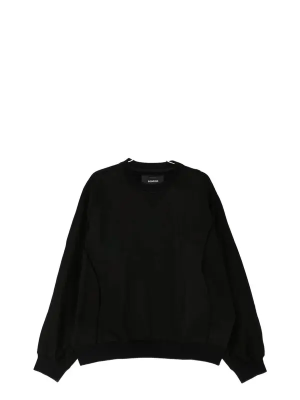 SONGZIO Cut-out Dolman-sleeve Sweatshirt - Black