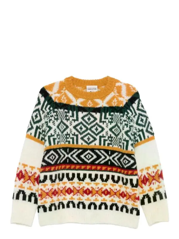 SEMICOUTURE Norwegian Jacquard Sweater - Multicolour
