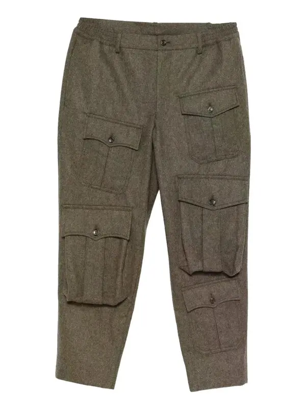 Comme Des Garçons Cargo Straight-leg Trousers - Green