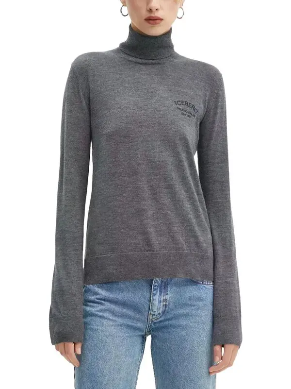 Iceberg Roll-neck Sweater - Grey