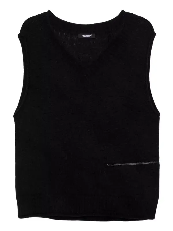 UNDERCOVERISM Cashmere Sleeveless Sweater - Black