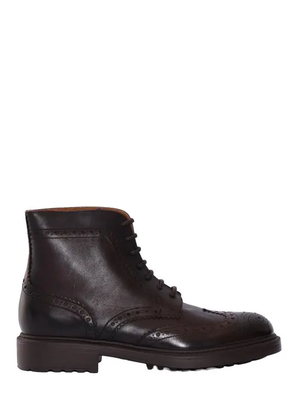 DOUCAL'S Lace-up Leather Boot - Grey
