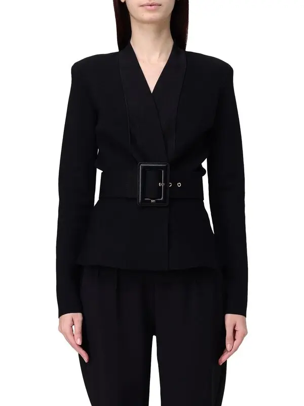 Elisabetta Franchi Belted Jacket - Black