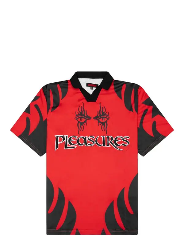 PLEASURES Afterlife Soccer Jersey - Red