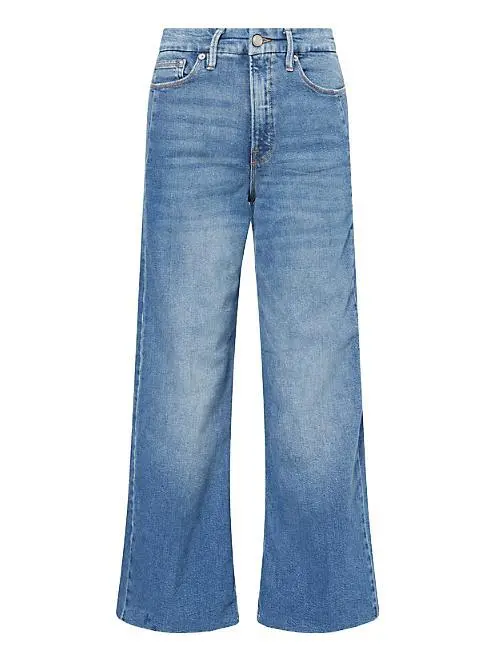 Good American Good Skate Crop Wide-leg Jeans - Indigo1005