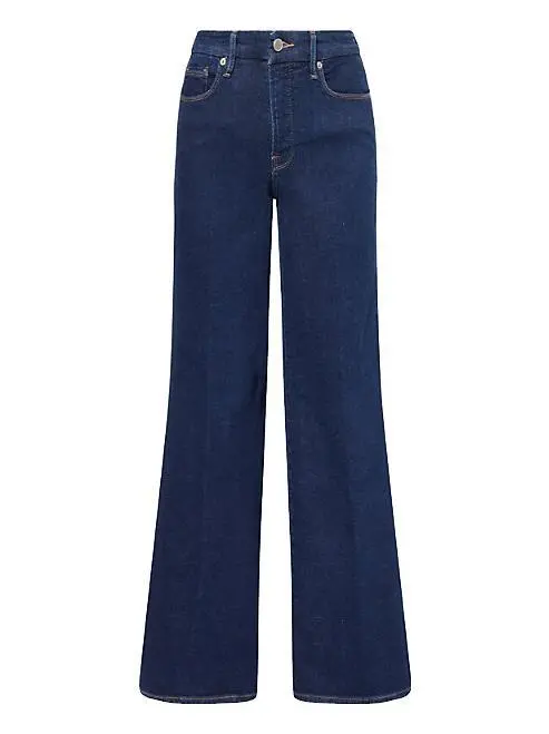 Good American Good Waist Palazzo Wide-leg Jeans - Indigo985