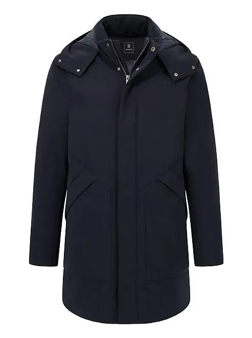 Boggi Milano Padded Regular-fit Nylon Parka - Navy Blue