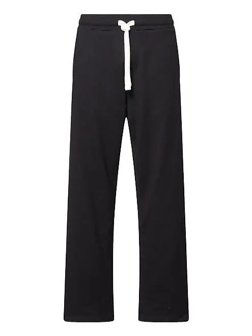 COLE BUXTON Lounge Straight-leg Cotton-jersey Jogging Bottoms - Black