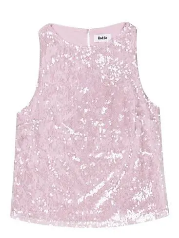 RO&ZO Sleeveless Sequin-embellished Shell Top - Pink